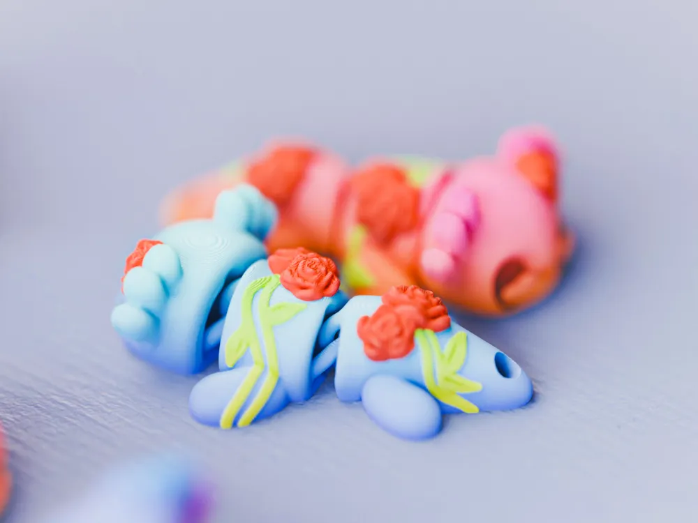 Flexi Roses Axolotl by Mrs. Nord MakerWorld: Download Free 3D Models