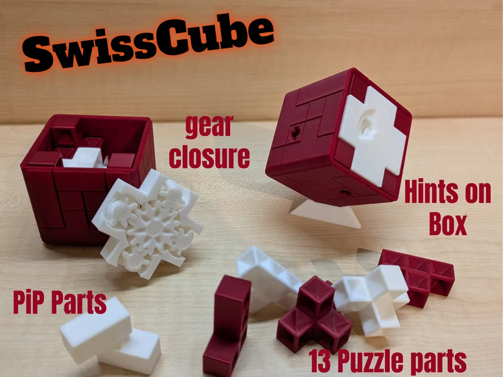Swiss-Cube puzzle game - Free 3D Print Model - MakerWorld
