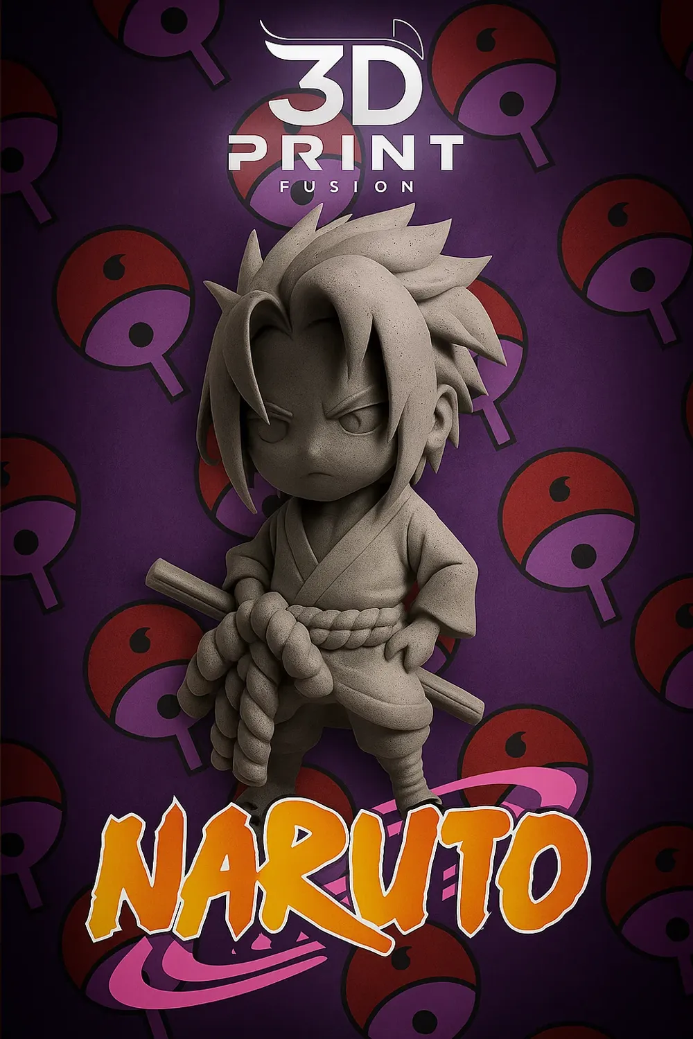 Sasuke Chibi – Figura de Acción Naruto 3D por 3D Print Fusion Lab ...