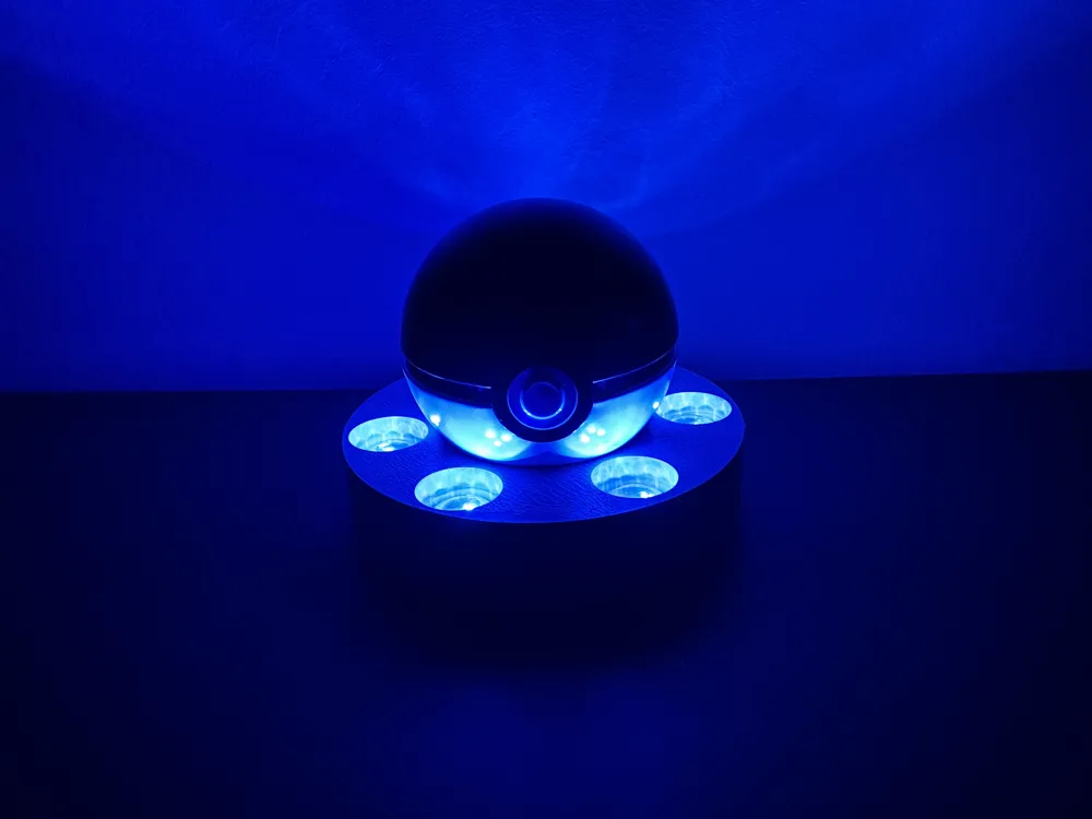 Pokéball Tin Display Stand with RGB LED Tea Lights - Free 3D Print ...