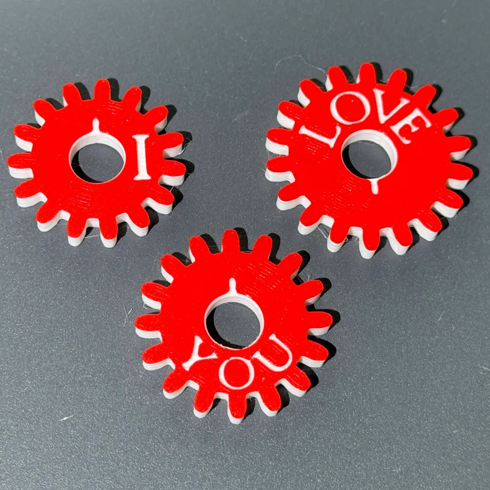 Hearts & Gears - “I Love You” Fidget Toy by Stuart Wyre MakerWorld: Download Free 3D Models
