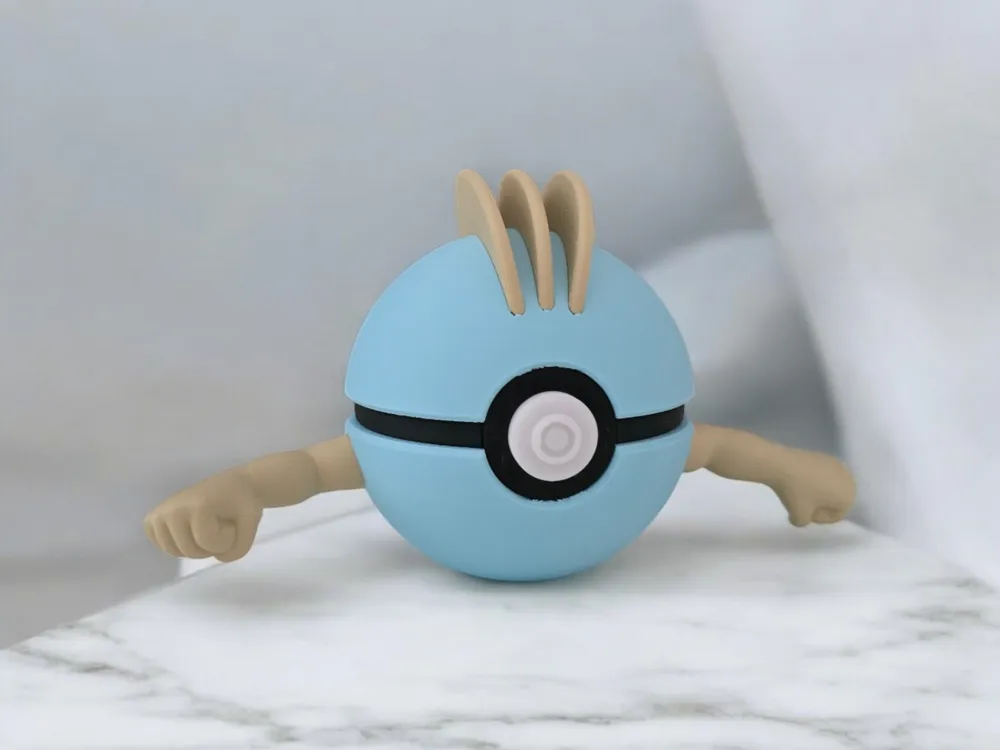 #0066 Machop Pokeball - Multiparts AMS / noAMS by 3D Girl MakerWorld: Download Free 3D Models