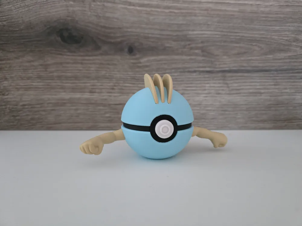 #0066 Machop Pokeball - Multiparts AMS / noAMS by 3D Girl - MakerWorld