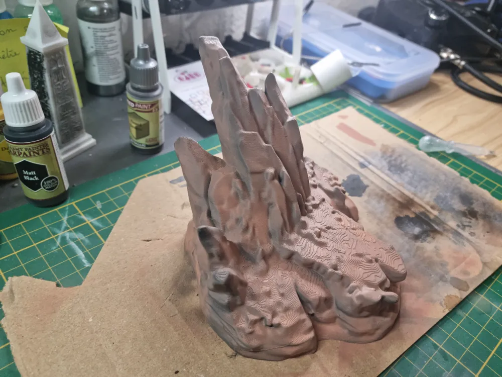 Desert Rock Formation Sci-Fi Terrain for Wargames by Tresor3D MakerWorld: Download Free 3D Models