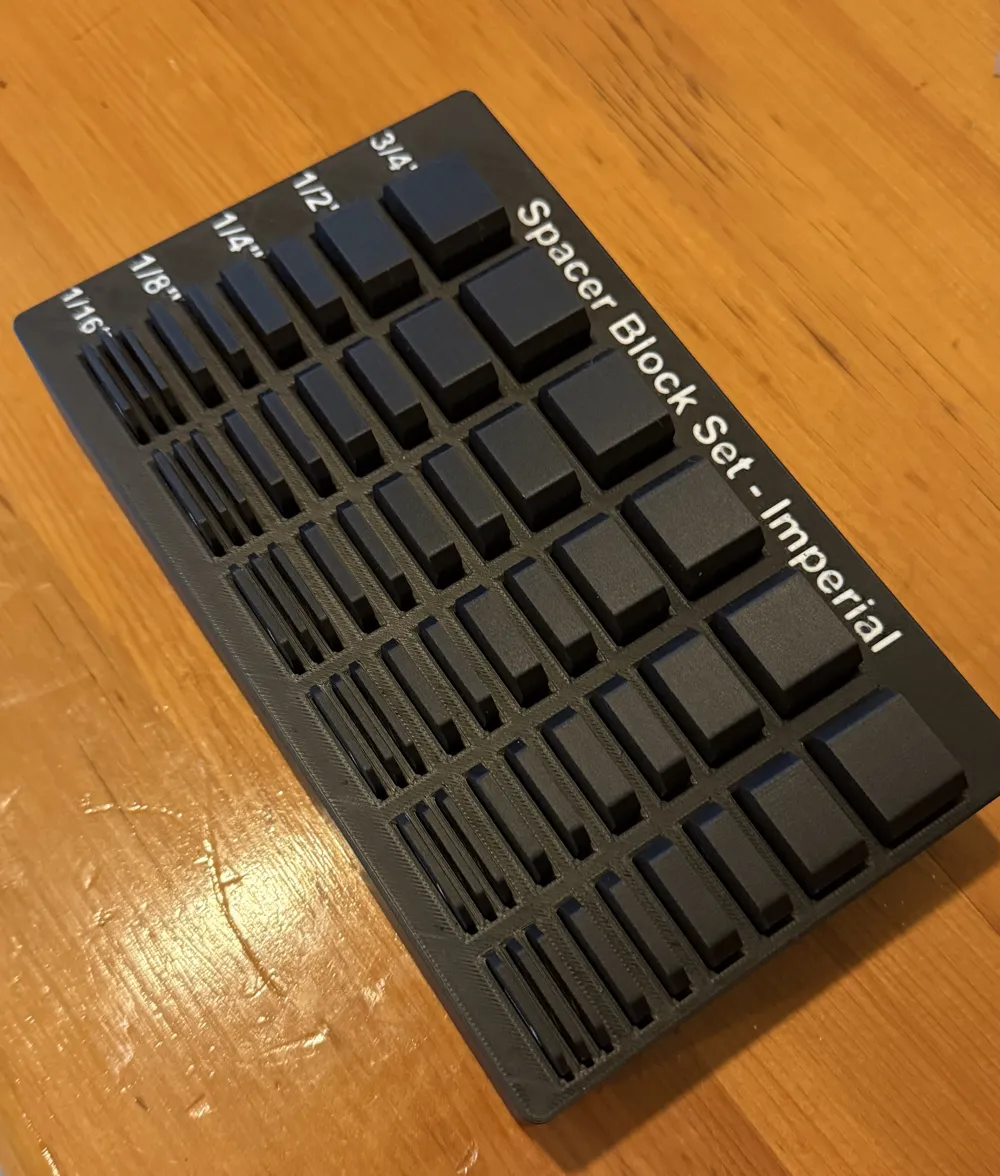 Spacer Blocks Metric & Imperial - Free 3D Print Model - MakerWorld