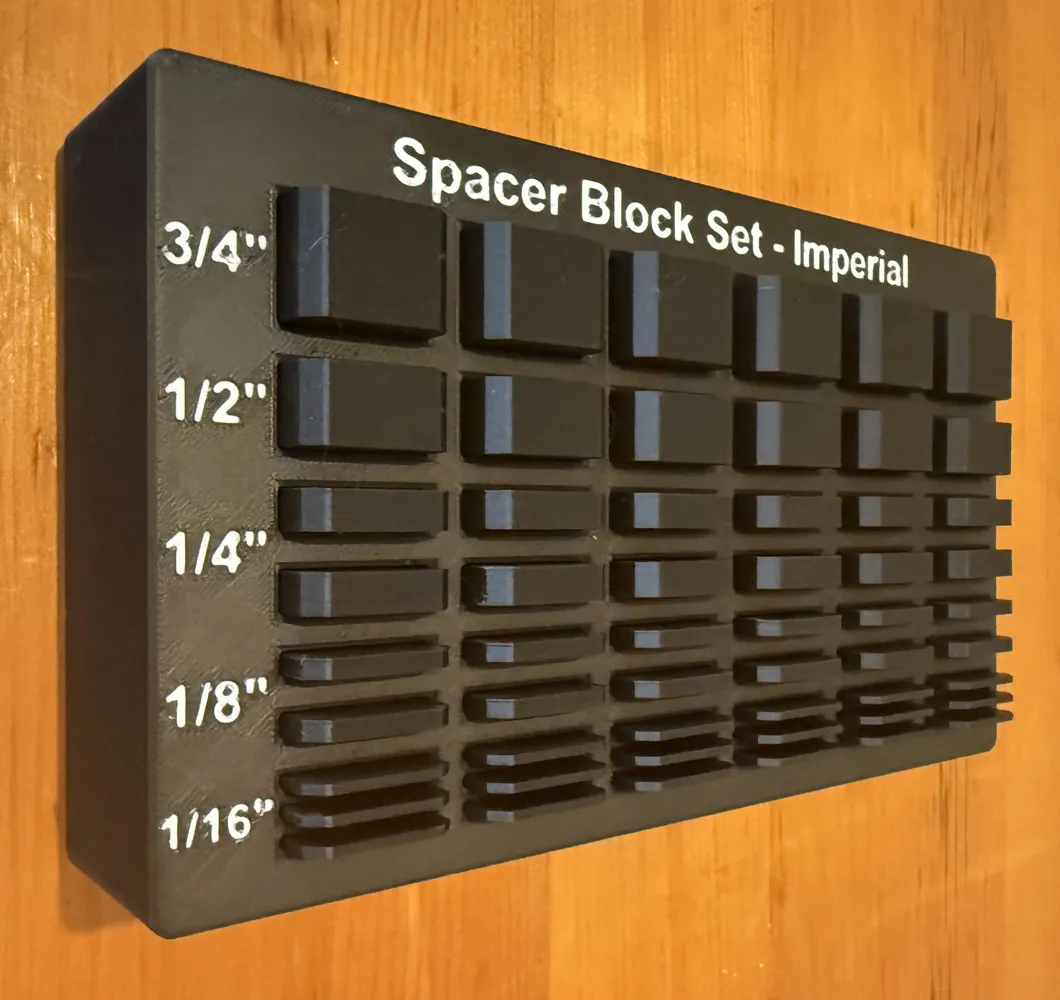 Spacer Blocks Metric & Imperial - Free 3D Print Model - MakerWorld