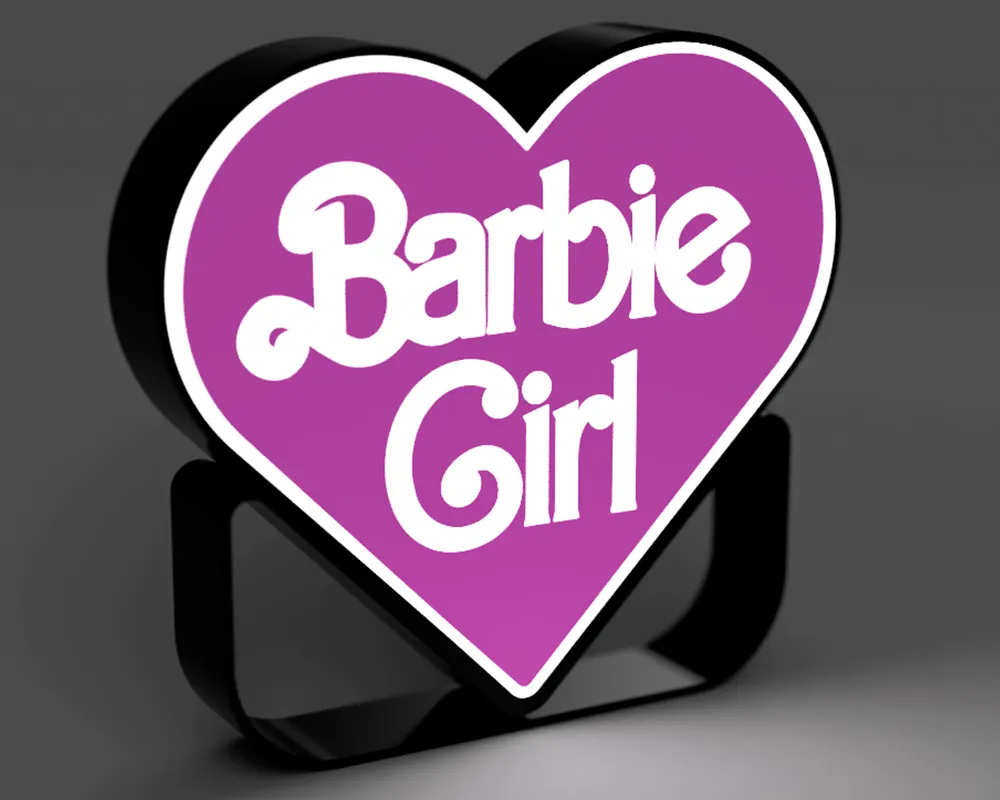 Barbie Girl Lightbox | LED Lamp by 3Dacores MakerWorld: Download Free ...