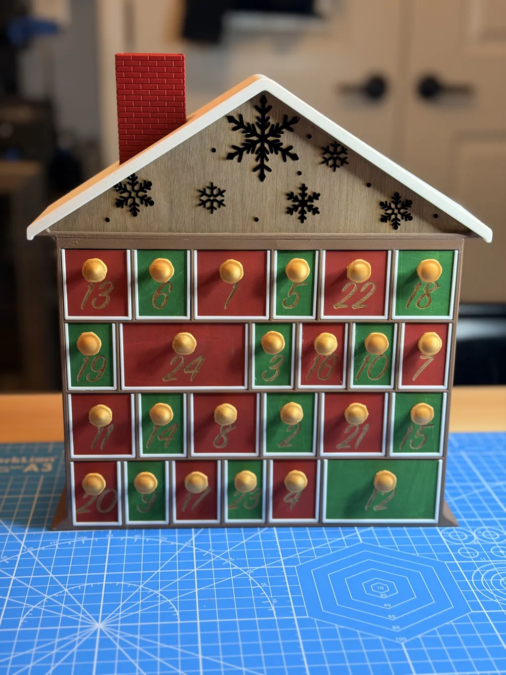 Mixed Media Advent Calendar - 3d print + Laser - Free 3D Print Model ...