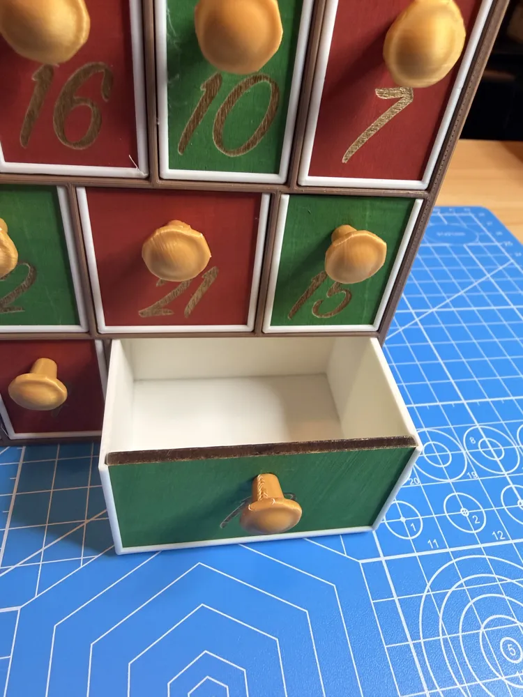 Mixed Media Advent Calendar - 3d print + Laser - Free 3D Print Model ...