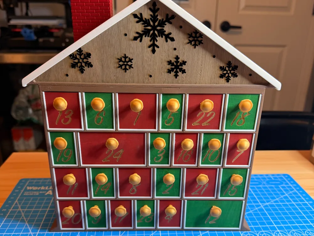 Mixed Media Advent Calendar - 3d print + Laser - Free 3D Print Model ...