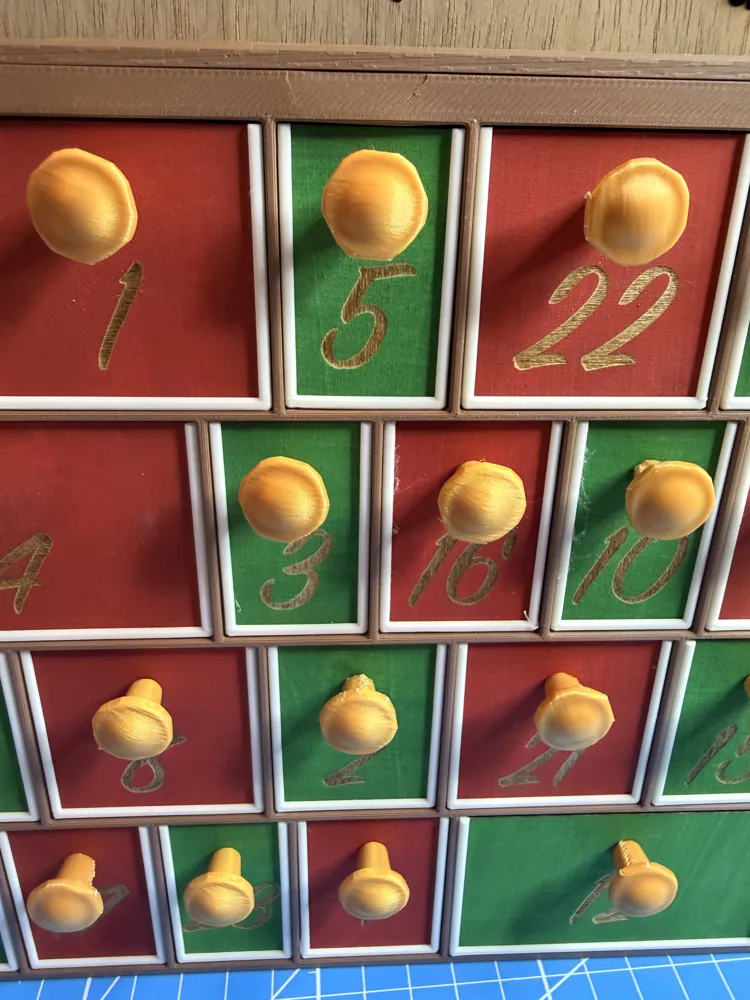 Mixed Media Advent Calendar - 3d print + Laser - Free 3D Print Model ...