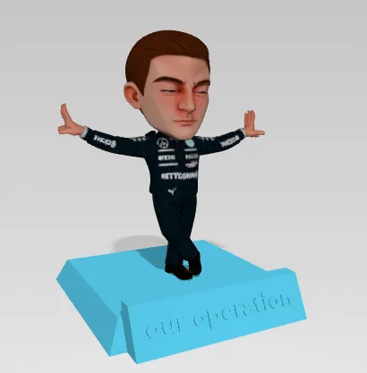 George Russell Buchstütze – Kostenloses 3D-Druckmodell – MakerWorld