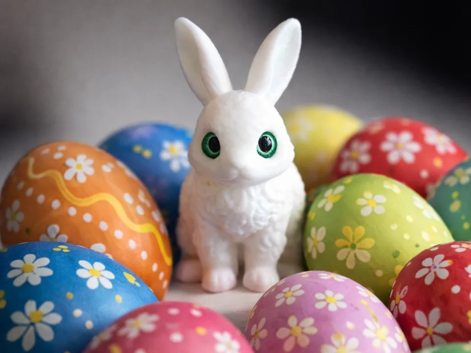 Flexi Easter Bunny with Wiggly Tail | Spring Toy - Free 3D Print Model ...