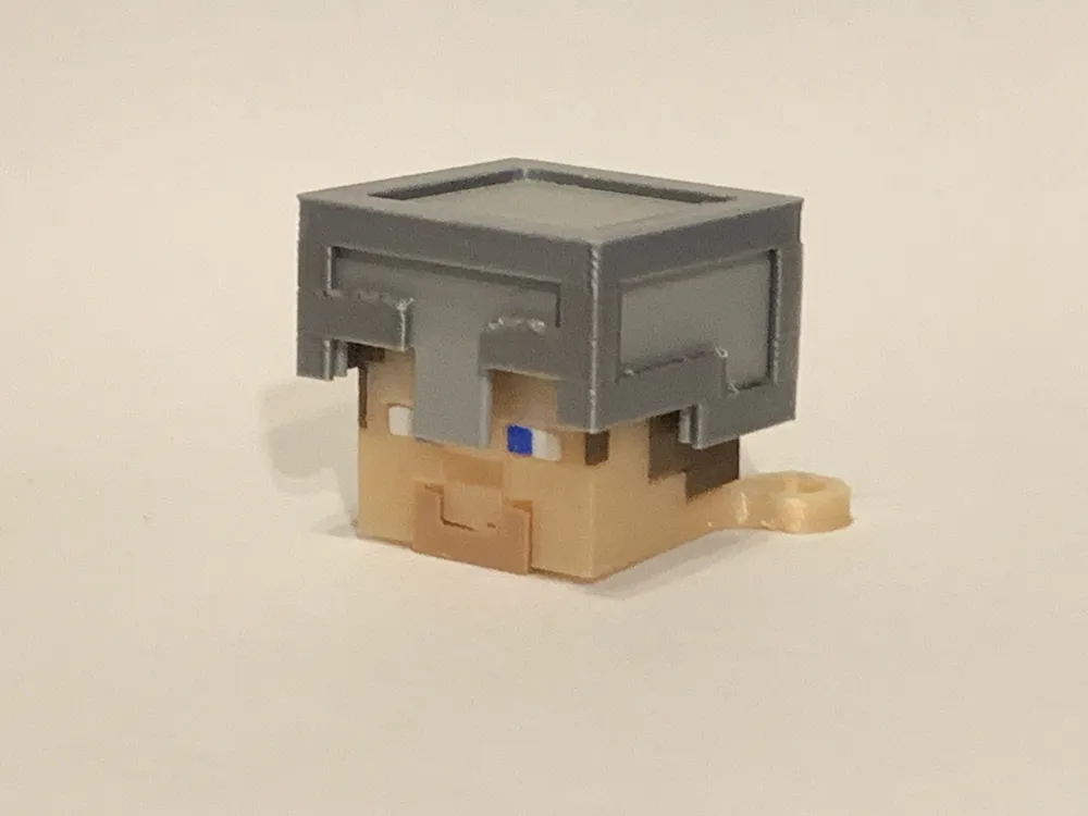 Minecraft Steve head clicky fidget keychain - Free 3D Print Model ...