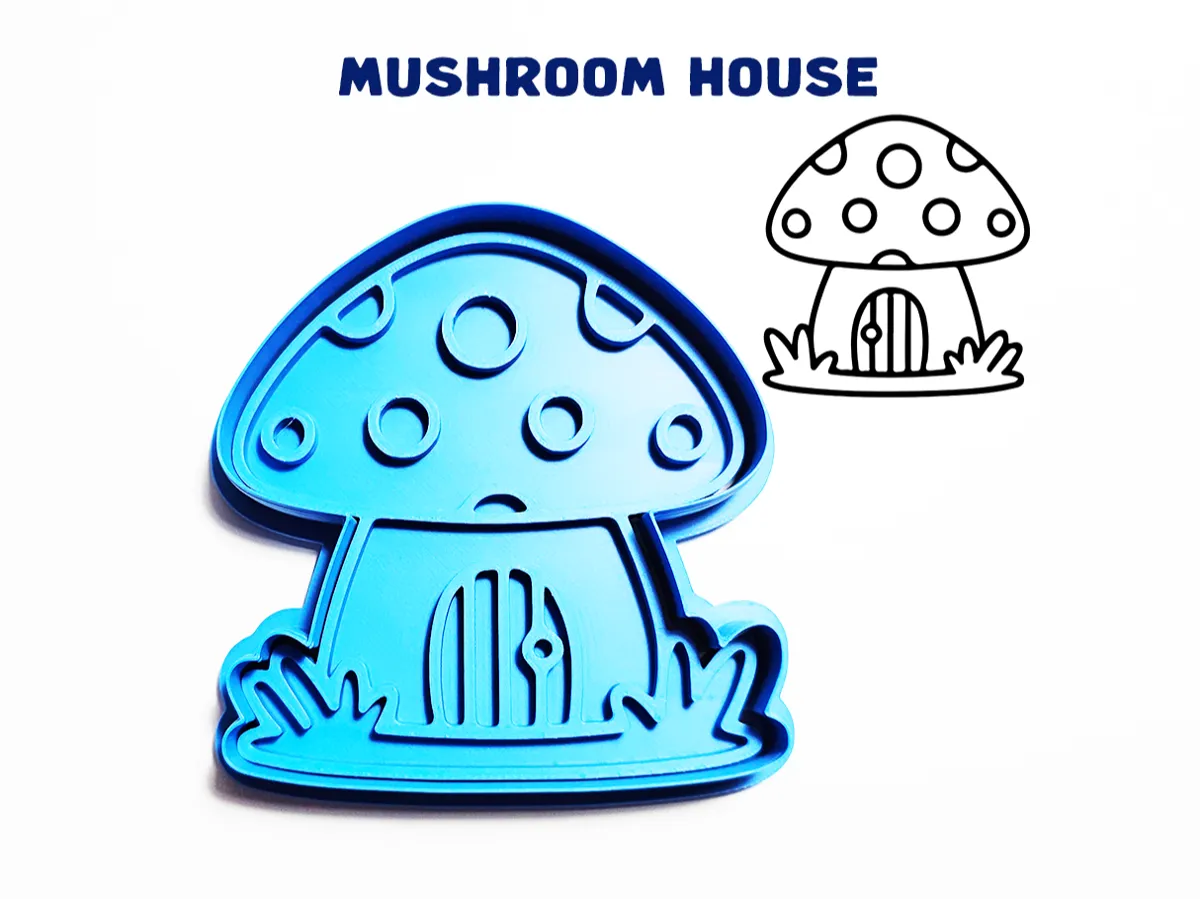 Pilzhaus-Ausstecher / Stempel – Kostenloses 3D-Druckmodell – MakerWorld