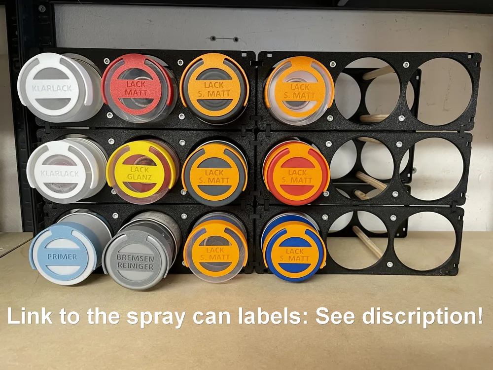 Spray Can shelf/holder (modularly expandable) by mgm86 - MakerWorld