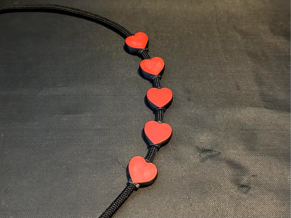 Heart Shaped Paracord Beads by BATTCAVE - MakerWorld