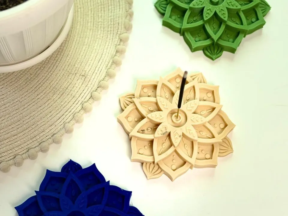 Lotus Mandala for Incense - Free 3D Print Model - MakerWorld