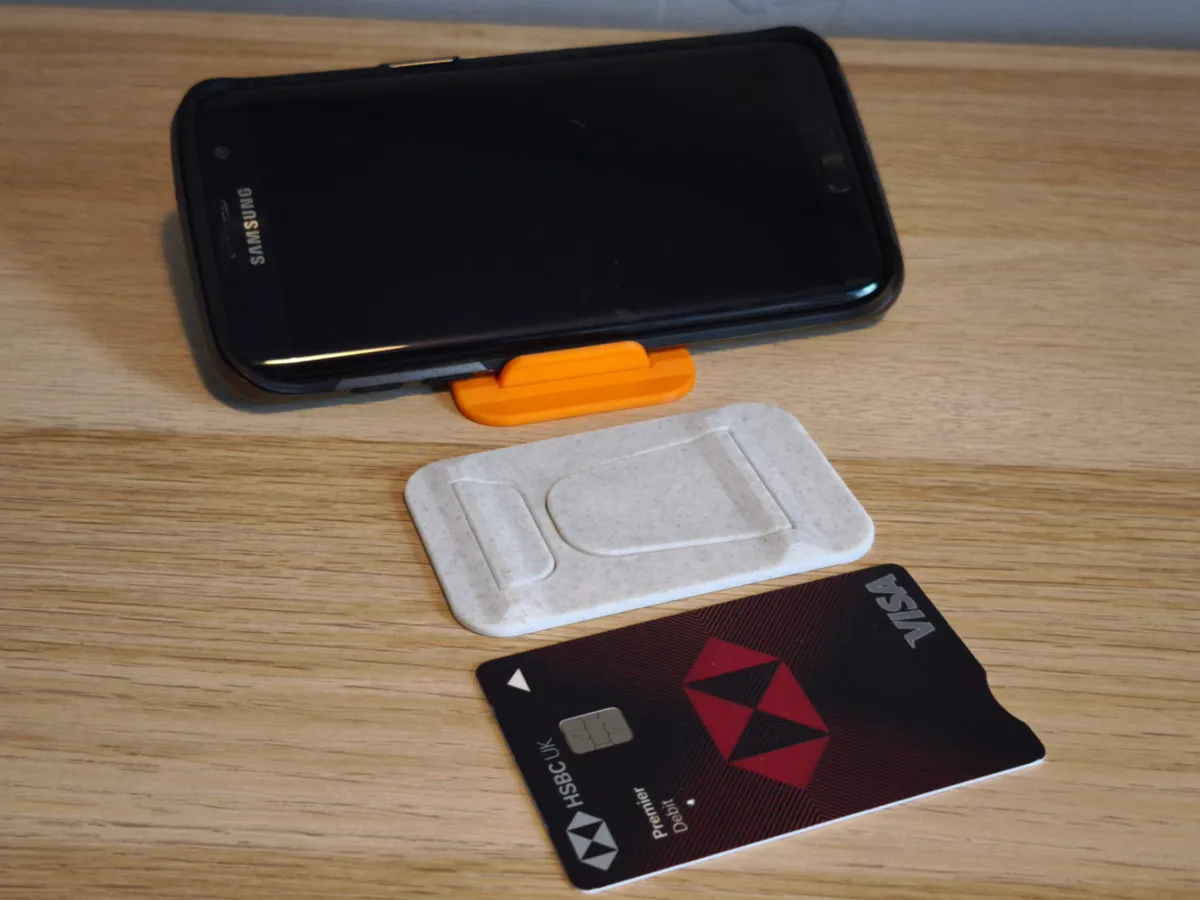 Wallet Phone Stand – Credit Card Size (Fold-Out) - Free 3D Print Model ...