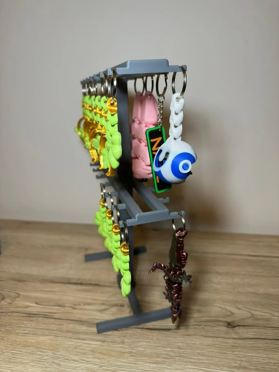 Keychain display stand - Free 3D Print Model - MakerWorld