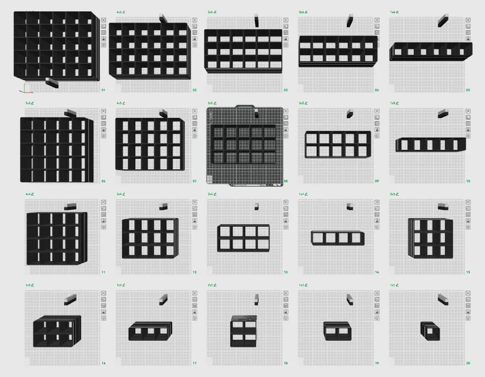 ALL SIZES!! Gridfinity stacked collection 16 tall Remixed by ...