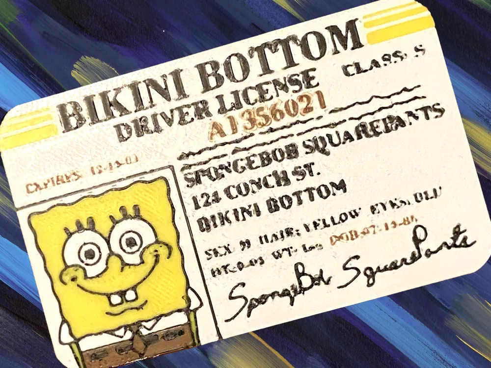 Spongebob Driver Licence - Free 3D Print Model - MakerWorld