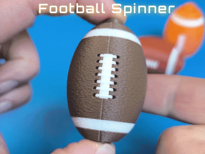 American Football Spinner - Fidget Toy - Free 3D Print Model - MakerWorld