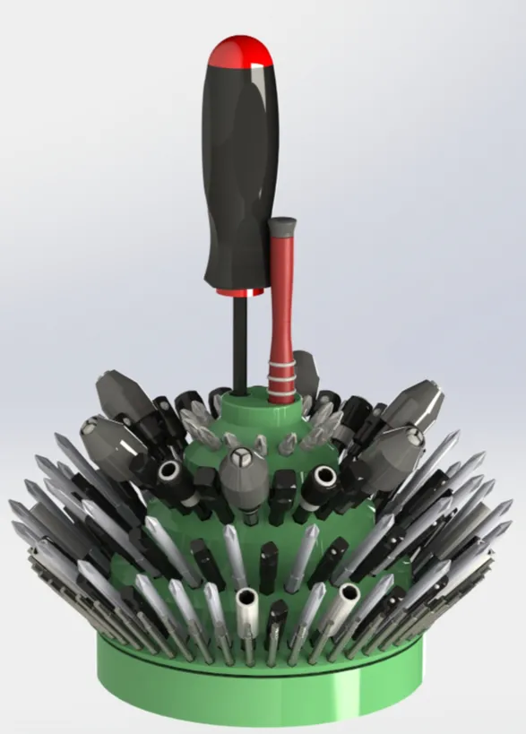 Screwdriver Bit Carousel - Free 3D Print Model - MakerWorld