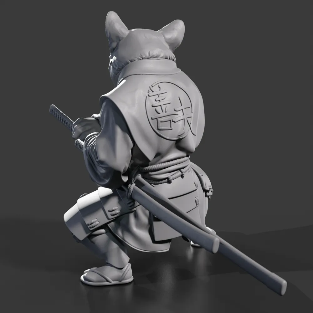 Samurai Corgi by Fenn - MakerWorld