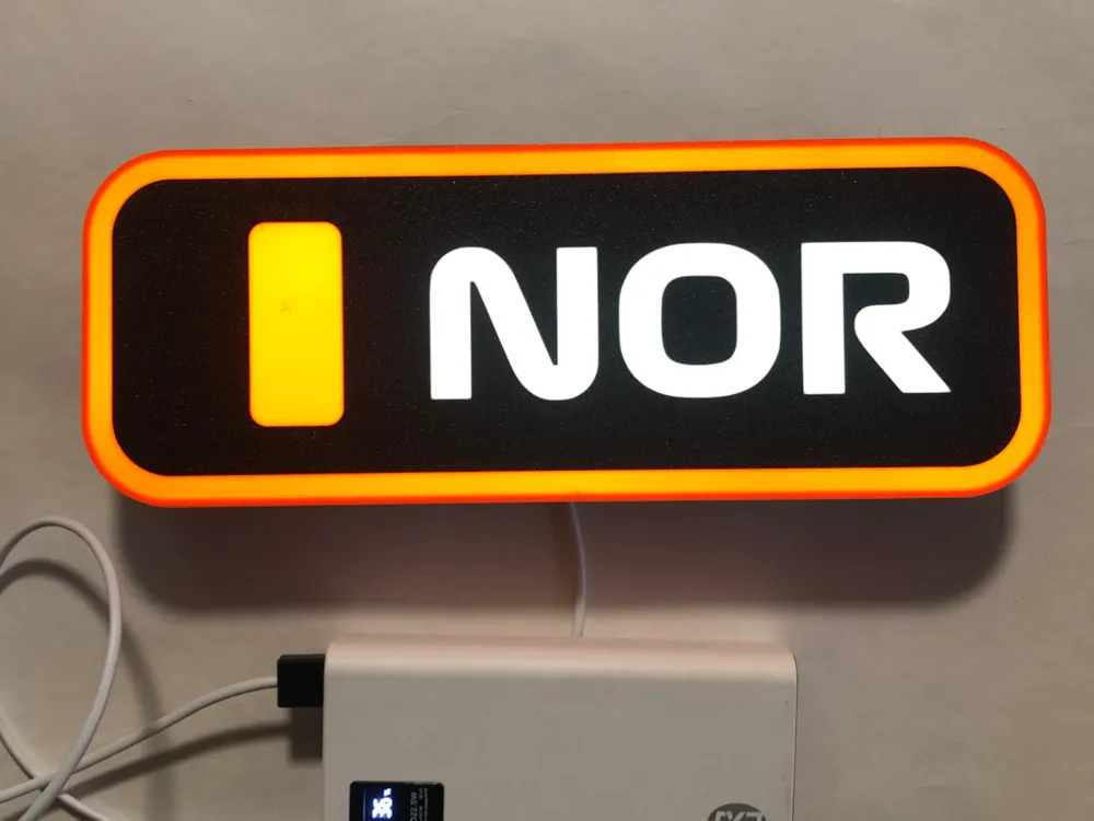 F1 Lando Norris initials lightbox - Free 3D Print Model - MakerWorld