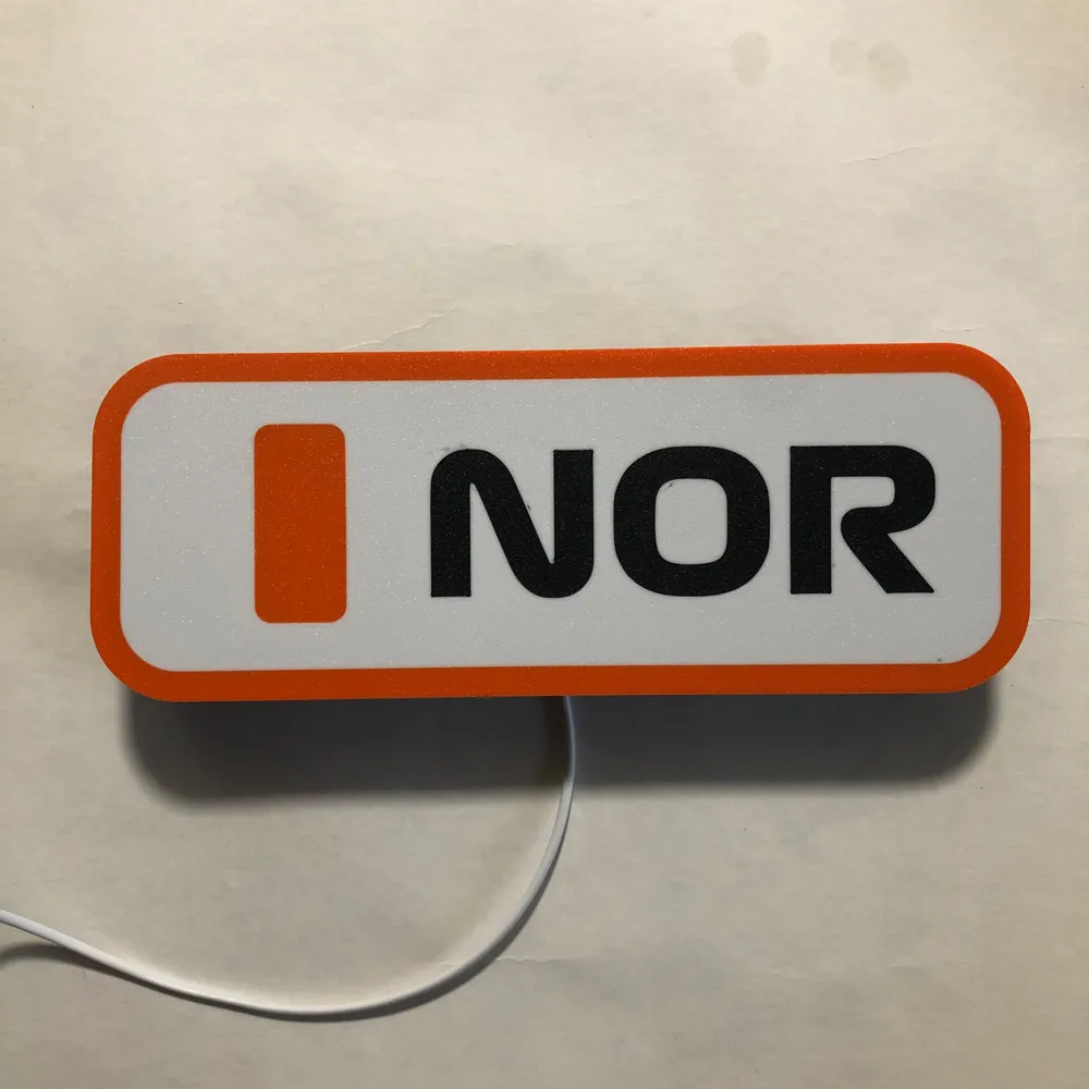 F1 Lando Norris initials lightbox - Free 3D Print Model - MakerWorld