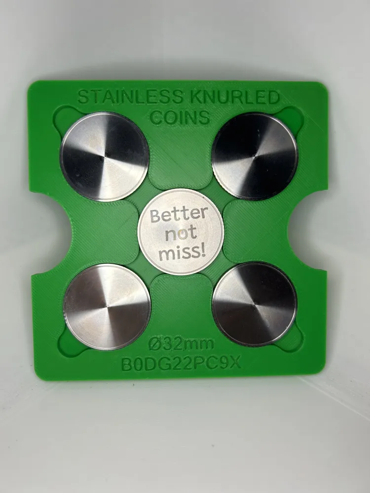 XTOOL F1 Stainless Steel Knurled Coins (32mm) Jig by Carver's Mark ...