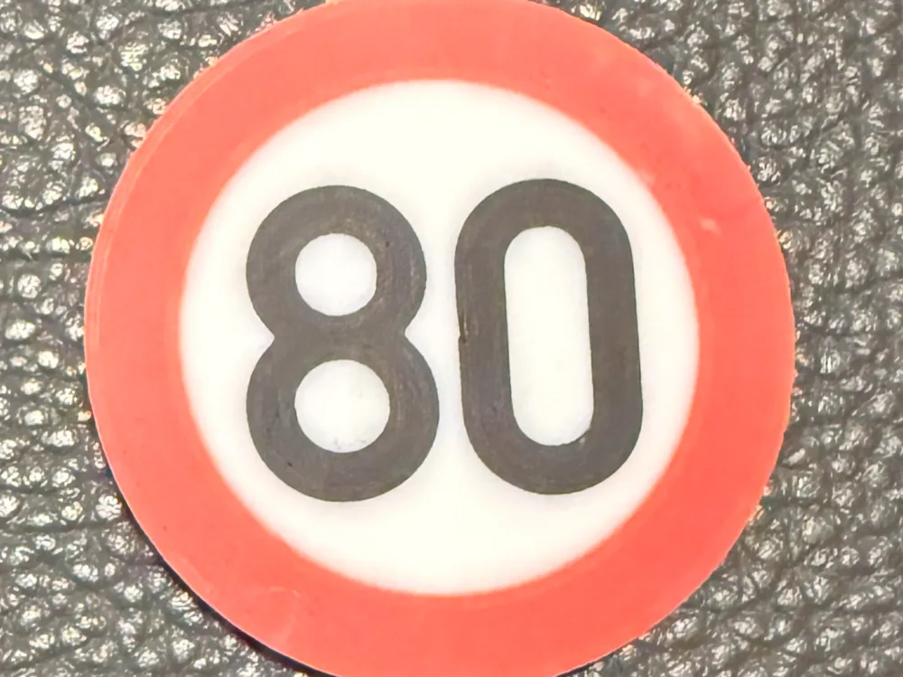 80th Birthday Sign by Herr Bro MakerWorld: Download Free 3D Models