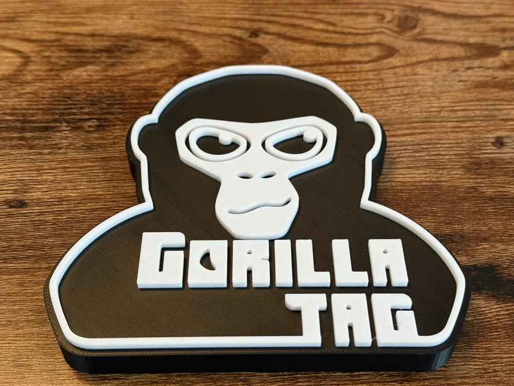Gorilla Tag Logo Standing Sign by GDMFL MakerWorld: Download Free 3D Models