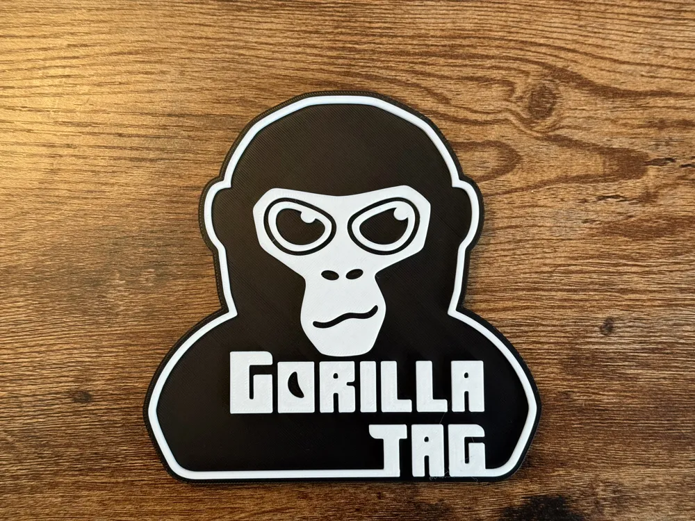 Gorilla Tag Logo Standing Sign by GDMFL MakerWorld: Download Free 3D Models