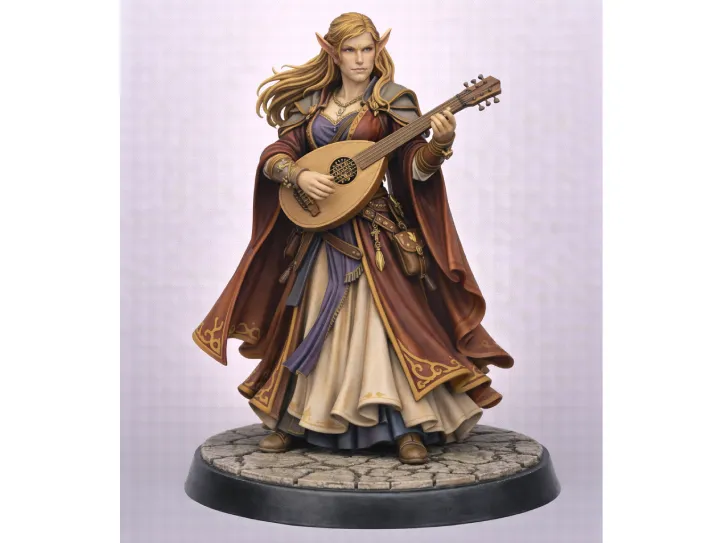 Female Elf Bard - Free 3D Print Model - MakerWorld
