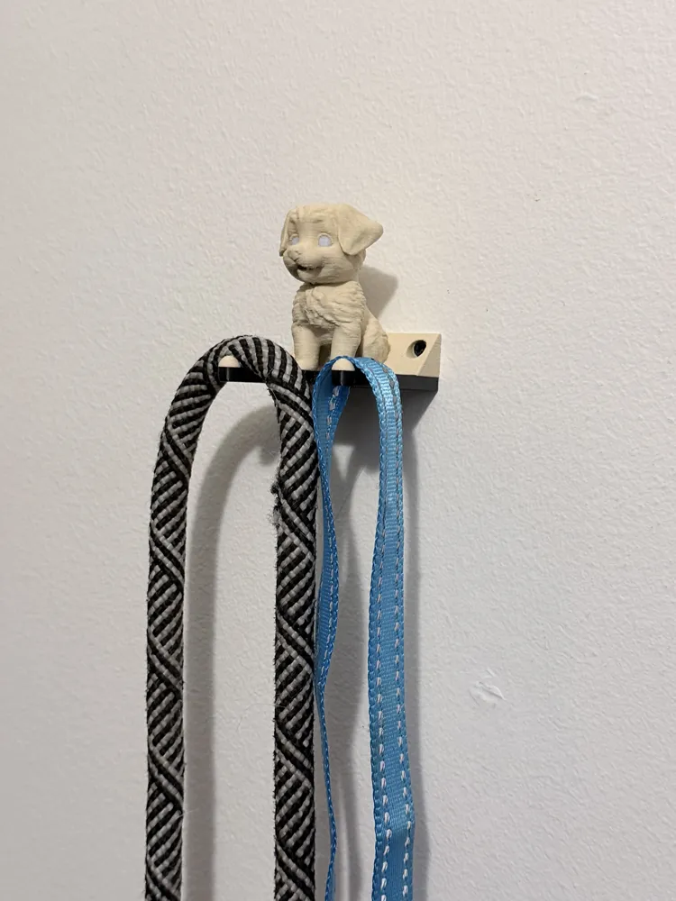 Small 20g Dog leash Holder. Wall mounted m3 screws - Free 3D Print ...