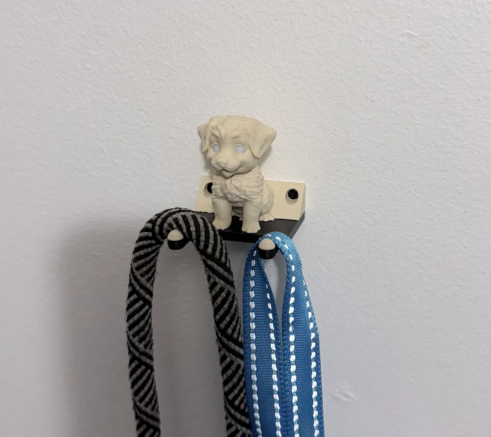 Small 20g Dog leash Holder. Wall mounted m3 screws - Free 3D Print ...