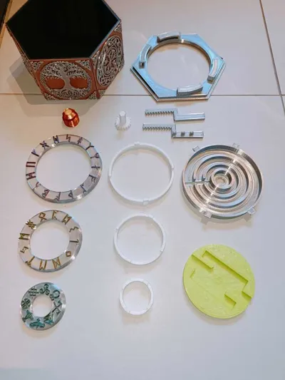 Concentric Combination Puzzle Box - Viking Style - Free 3D Print Model ...