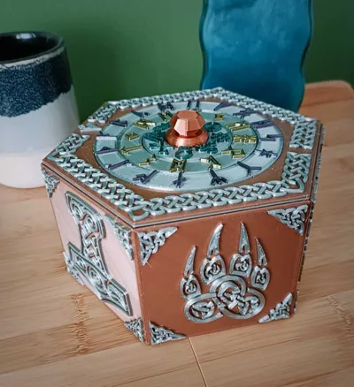 Concentric Combination Puzzle Box - Viking Style - Free 3D Print Model ...