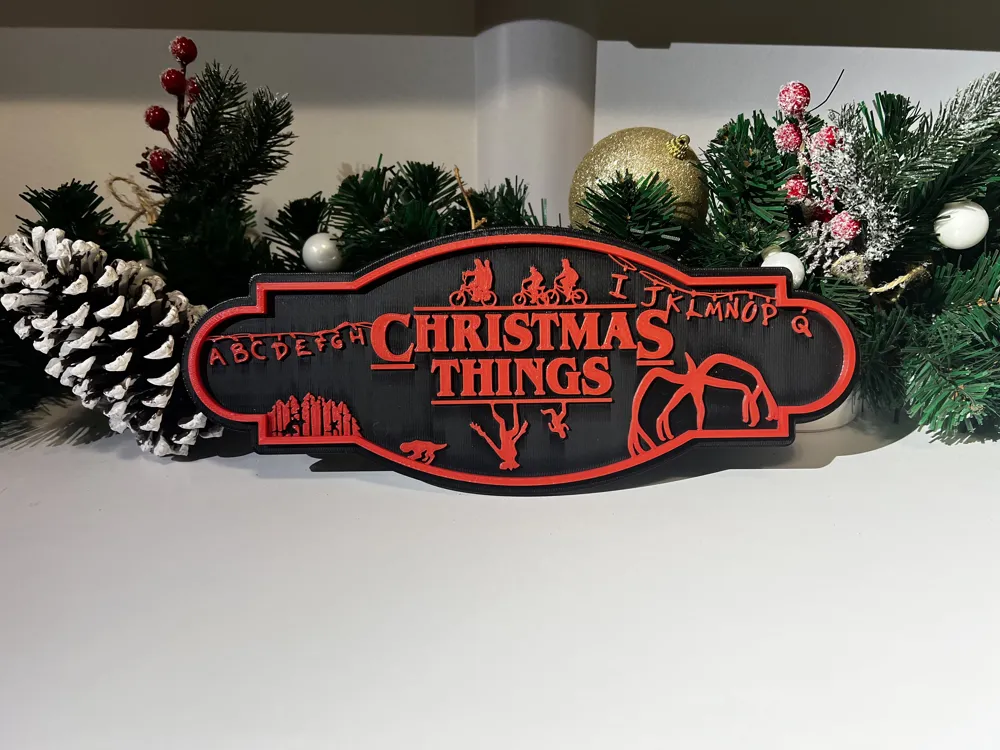 Christmas Things – Stranger Things Style Road sign - Free 3D Print ...