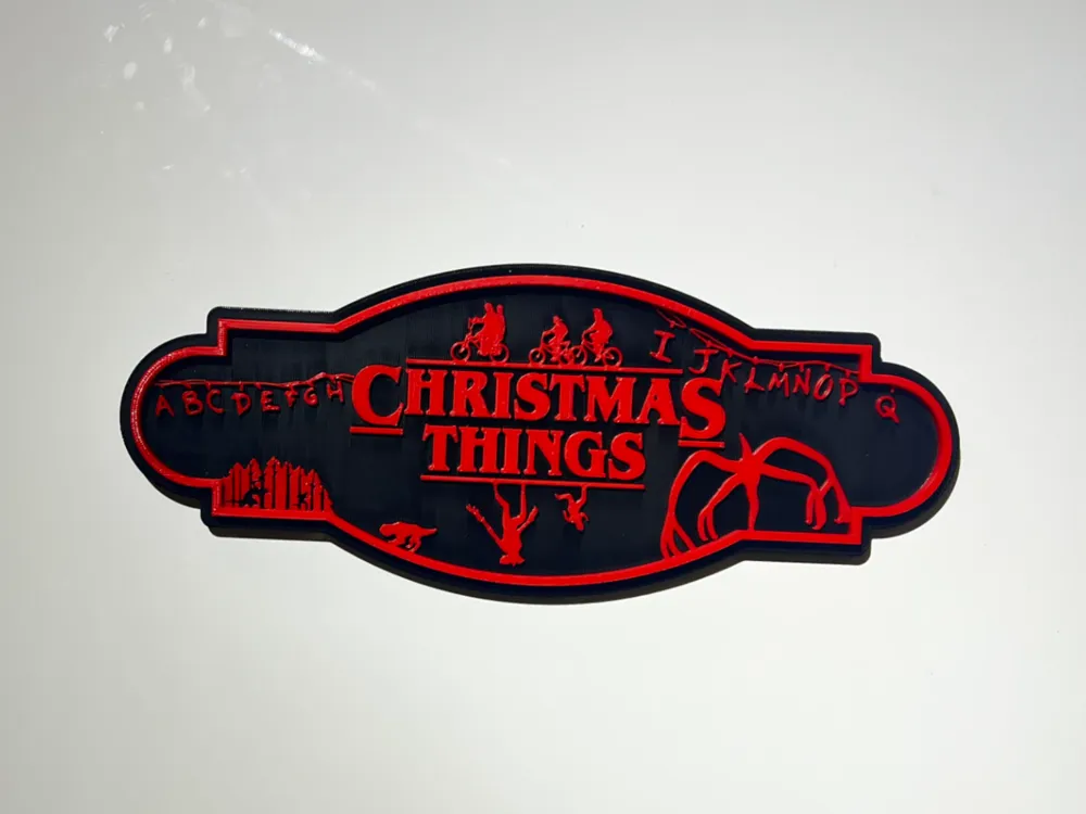 Christmas Things – Stranger Things Style Road sign - Free 3D Print ...