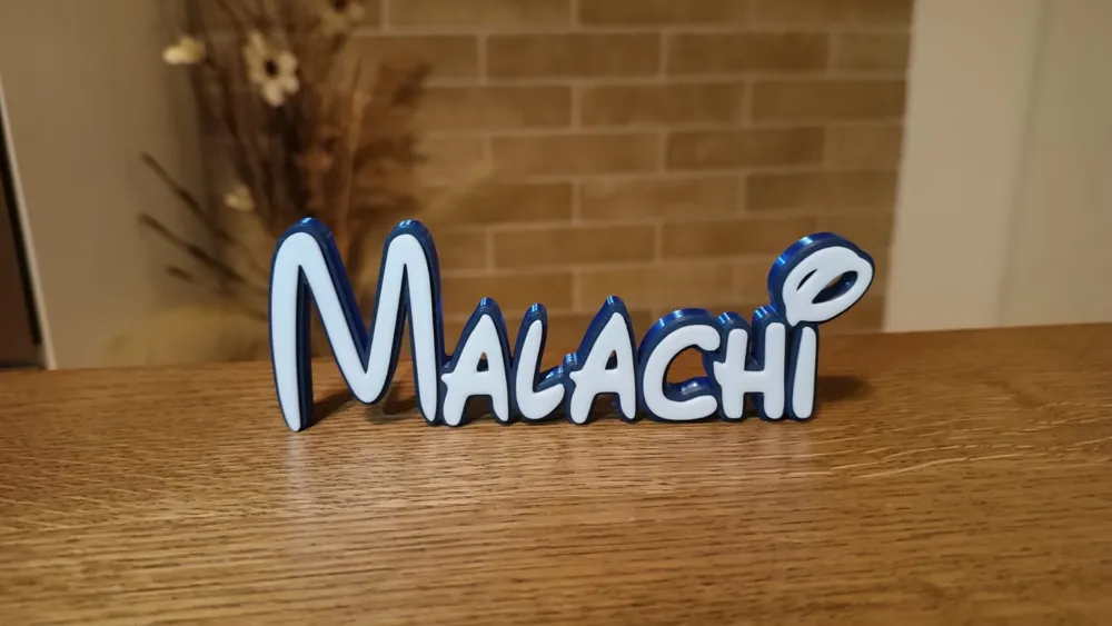 Disney Name Sign Malachi Kid Room Wall Decor Tag - Free 3D Print Model ...