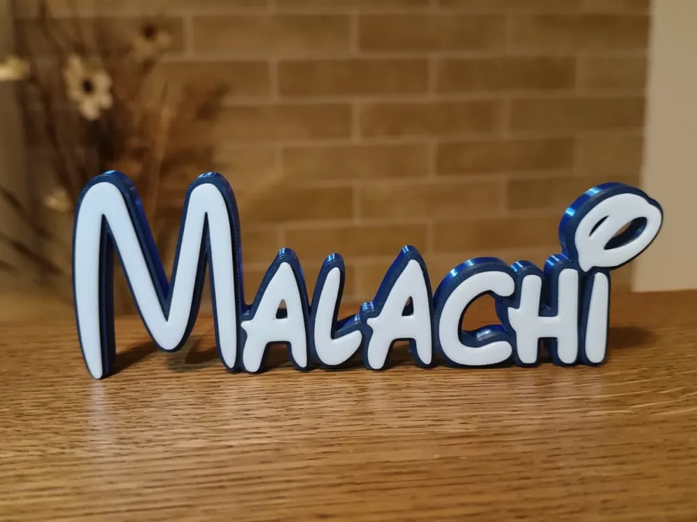 Disney Name Sign Malachi Kid Room Wall Decor Tag - Free 3D Print Model ...