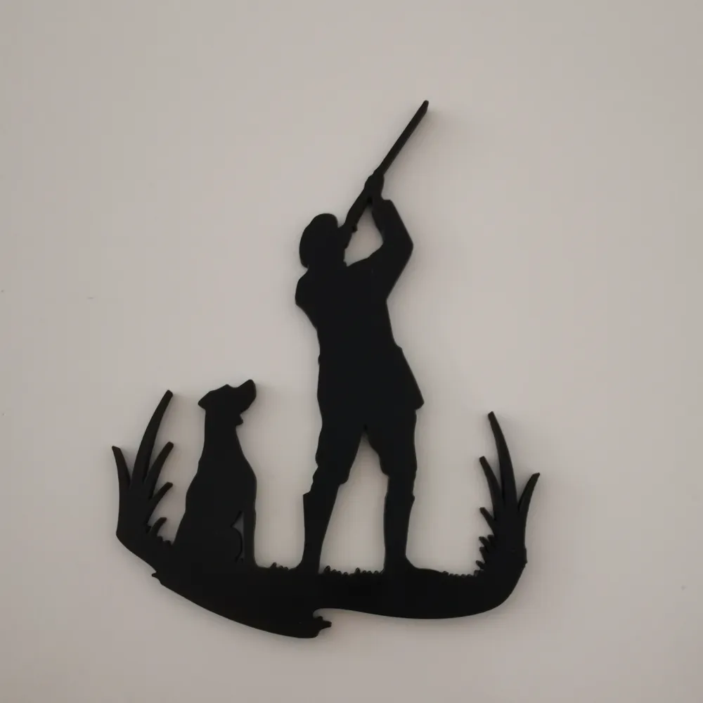 Hunter with Dog - Hunting Wall Art Decoor by kevin.goetz - MakerWorld