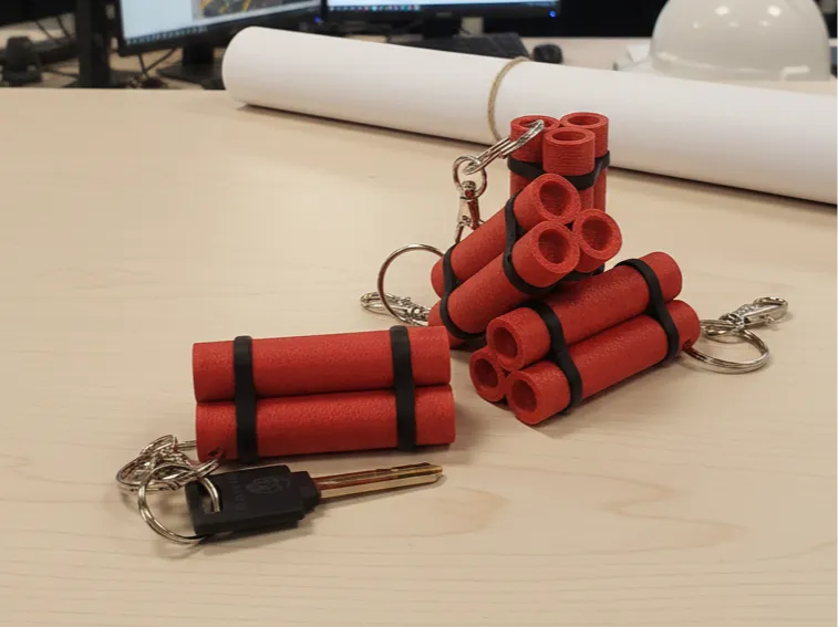 TNT Dynamite Keychain - Free 3D Print Model - MakerWorld