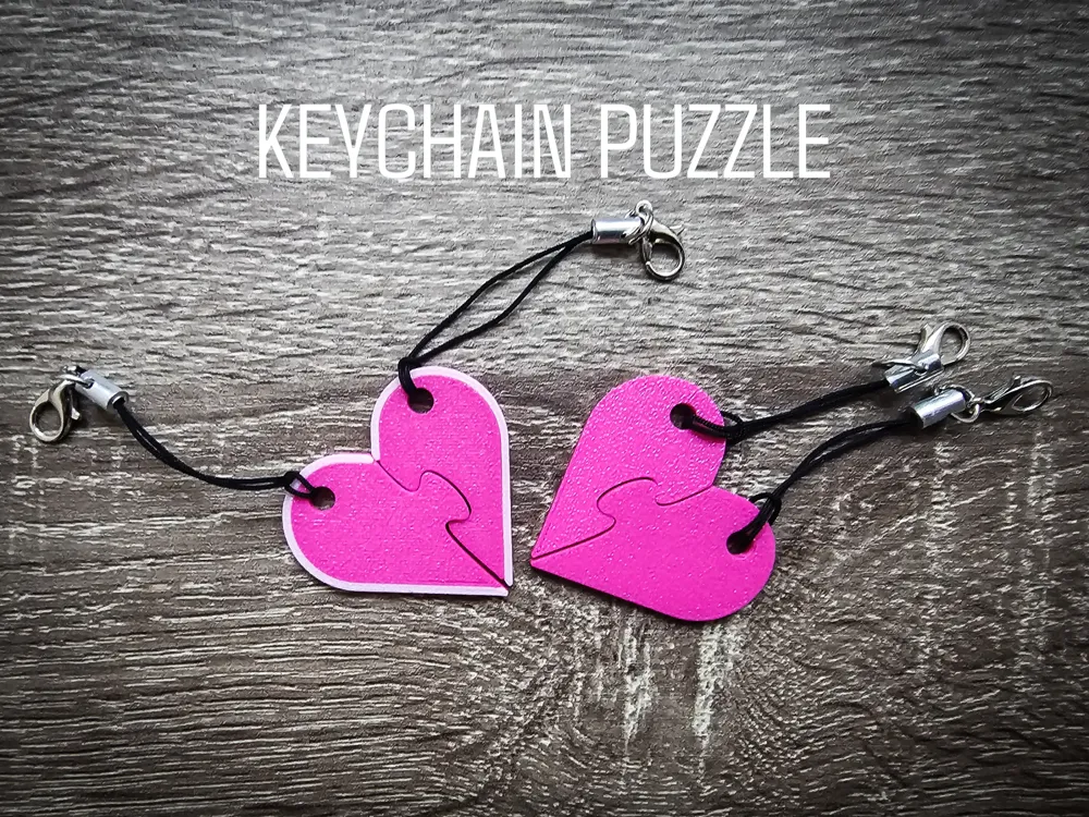 Puzzle - keychain heart by CoNcLuZiOn - MakerWorld