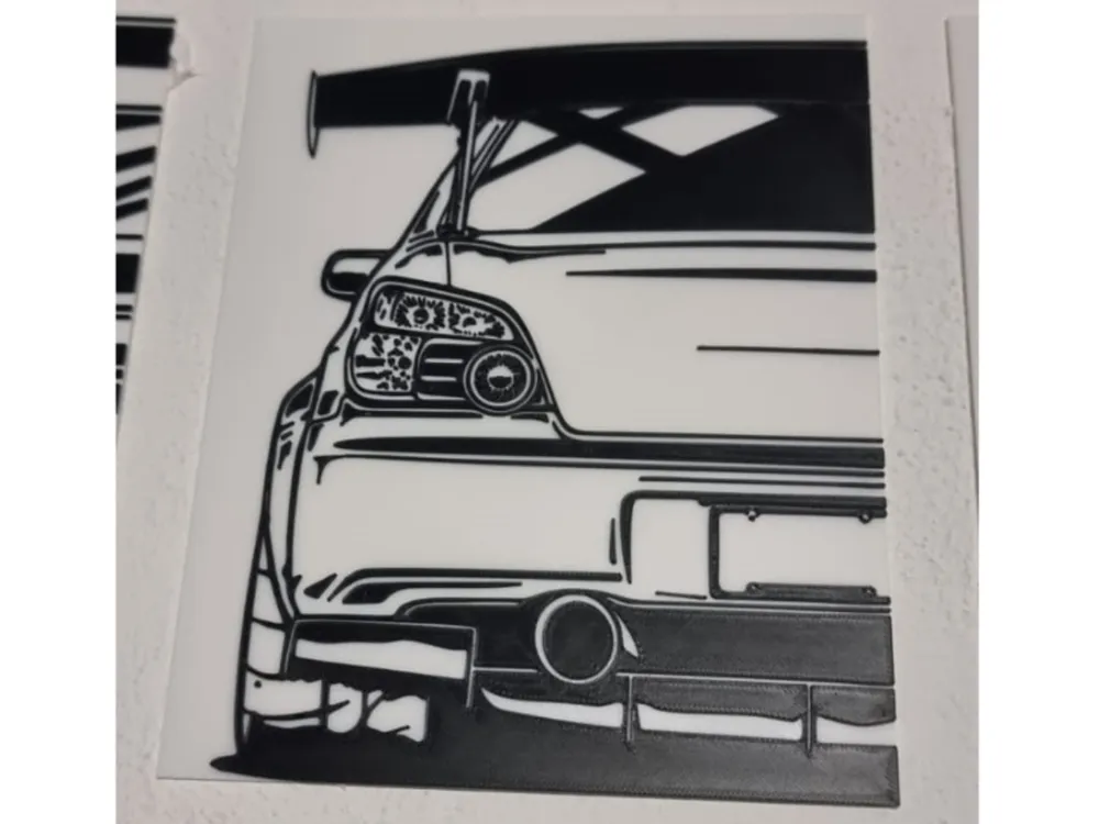 2D Wall art Subaru Impreza WRX STI by R.Werner Print - MakerWorld
