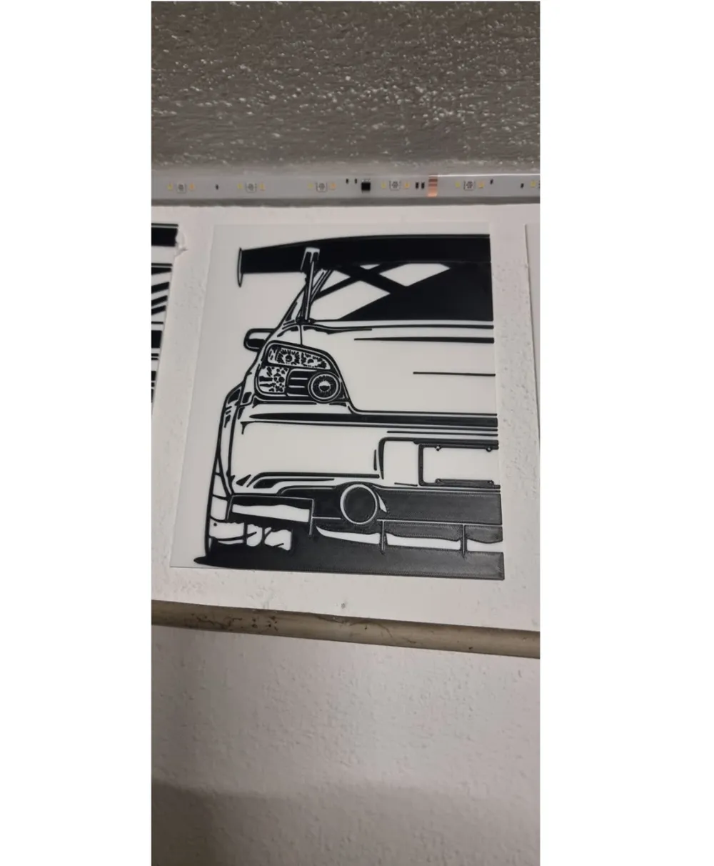 2D Wall art Subaru Impreza WRX STI by R.Werner Print - MakerWorld