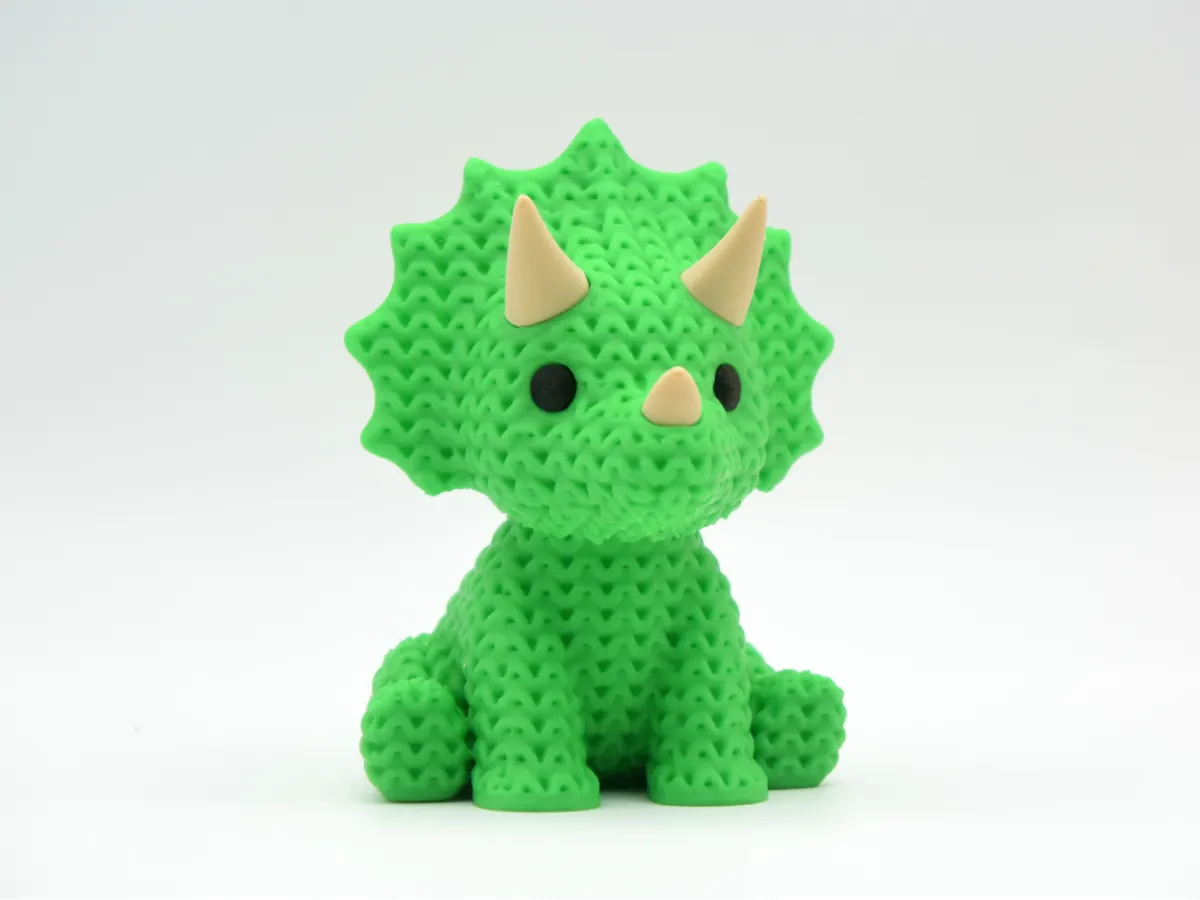 Knitted Triceratops Dinosaur - Free 3D Print Model - MakerWorld